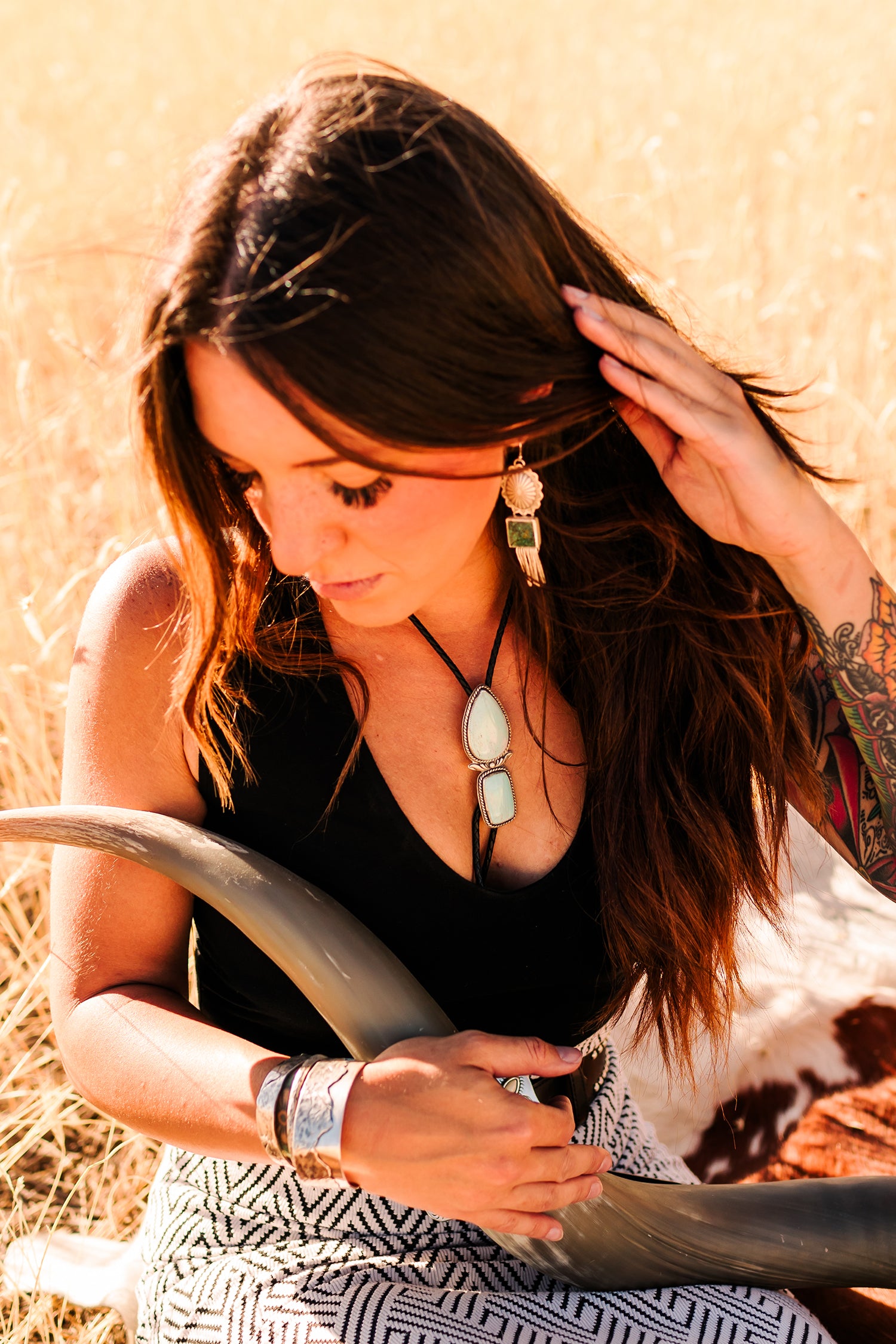 Turquoise & White Buffalo Bolos: Artisan Made Bolo Ties for Women & Men ...